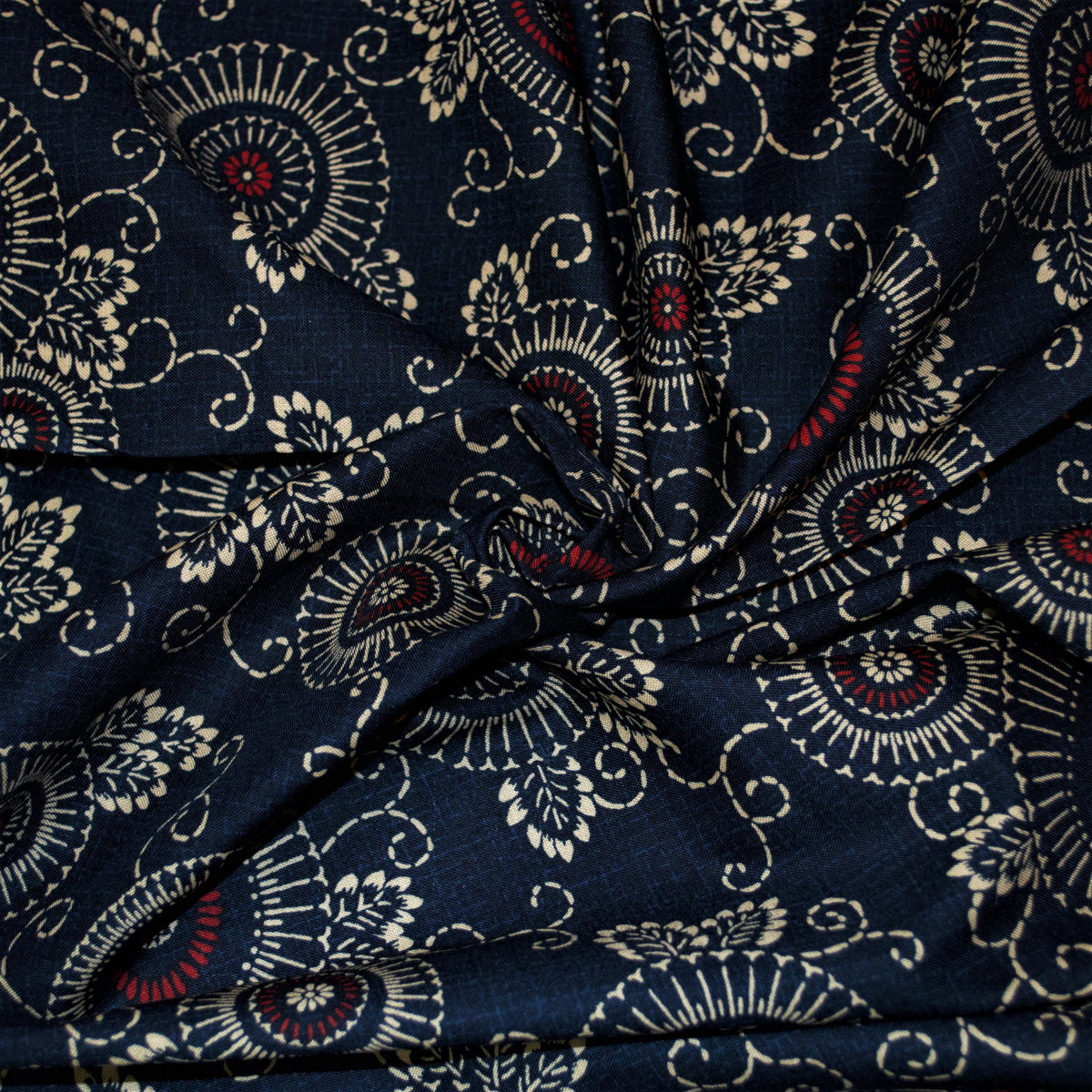 Indigo Fancy Floral Fan – Culture of Fabric