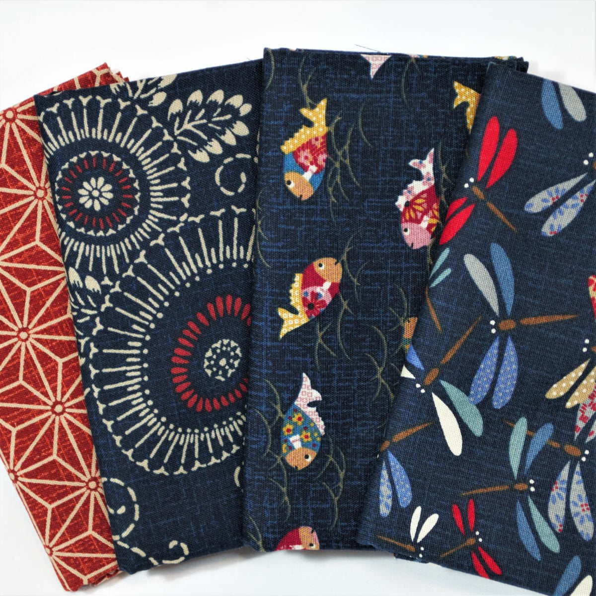 Quarter Bundle x 4 Indigo Color Patterns – Culture of Fabric